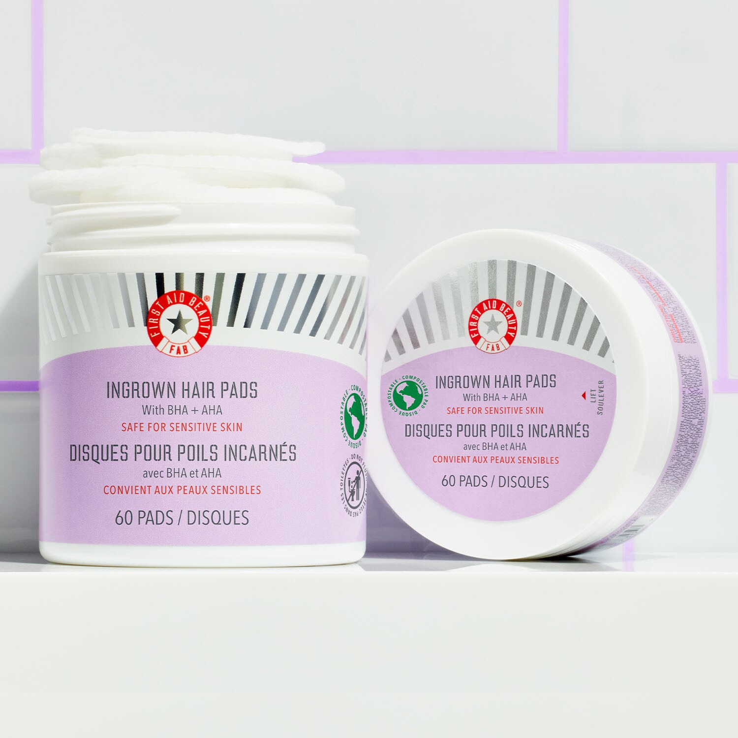 Ingrown Hair Pads - Dischetti compostabili per peli incarniti (60 pz ...