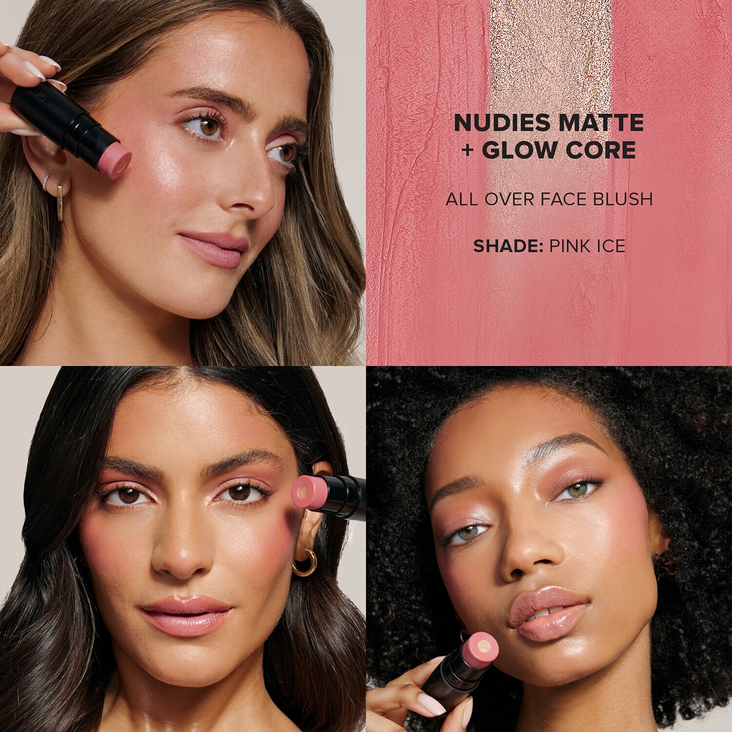 Nudies All Over Face Color Matte + Glow - Blush in stick di NUDESTIX ≡ ...