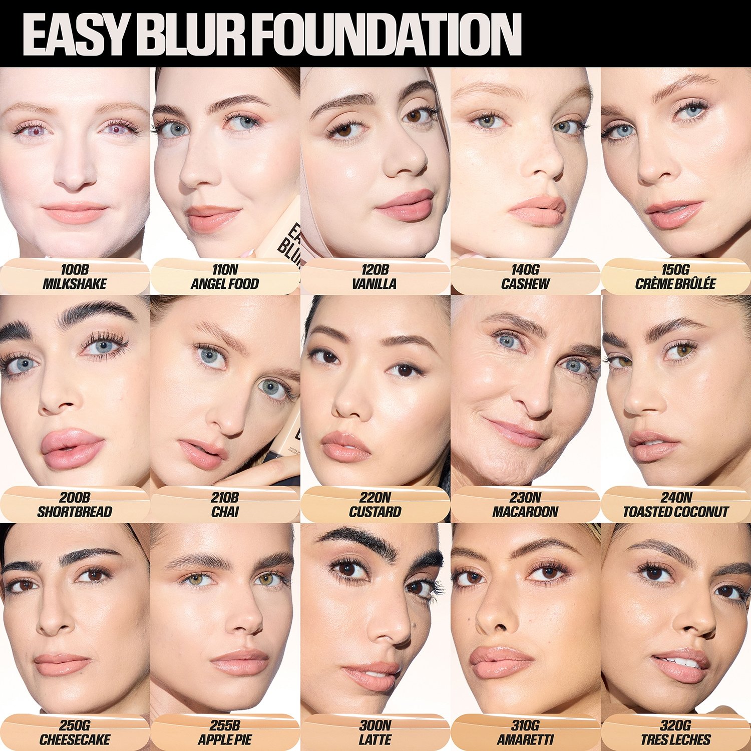 Easy Blur Natural Airbrush Foundation 300N Latte (30 ml) - Fondotinta ...